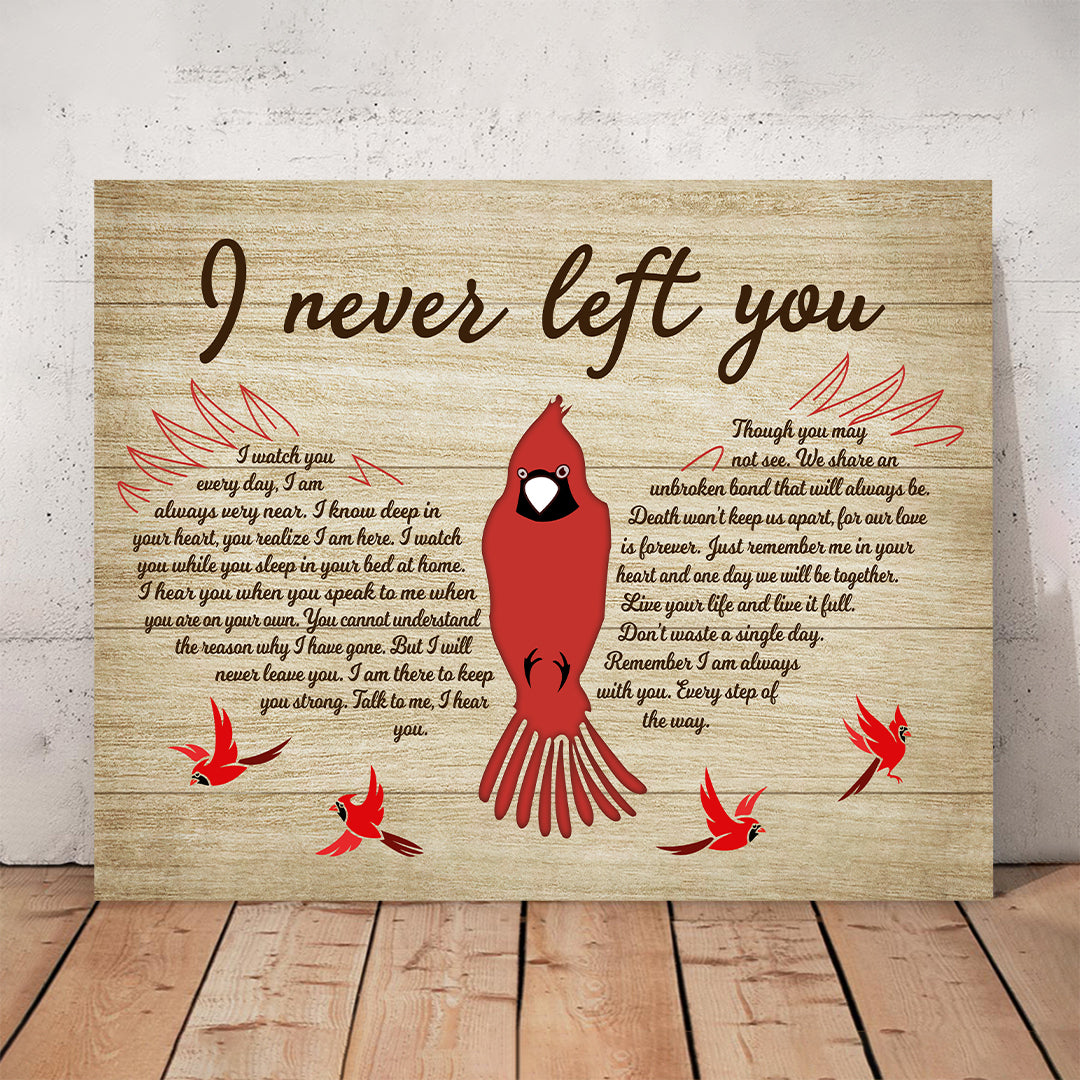 I Never Left You Sympathy Poem For Loss | Memorial Canvas Print